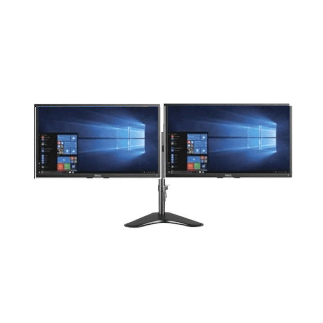 Dual Dell P2219H 22" FHD IPS Monitor with Dual Arm Stand