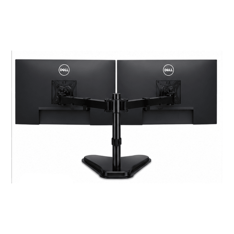 Dual Dell P2422H 24" Full HD IPS Monitors with Dual Arm Stand